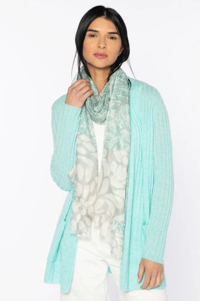 Cashmere Dancing Petals Scarf - Oasis – Windswept Clothiers